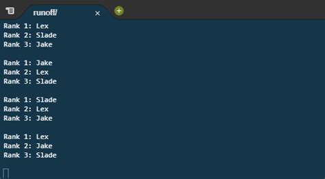 Pset3 Runoff Stop Running After Input R Cs50