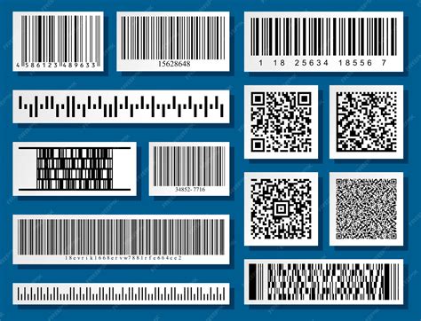 Premium Vector Barcode And Qr Codes Set Striped Code For Digital Identification Code