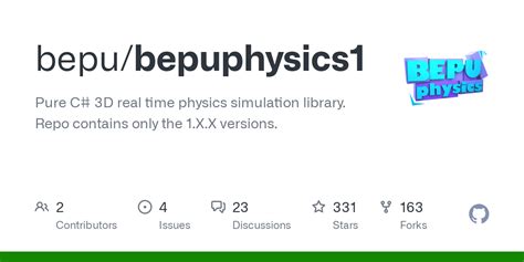 Github Bepu Bepuphysics Pure C D Real Time Physics Simulation Library Repo Contains Only