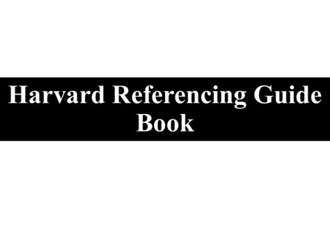 In Text Citations And References Guide Book