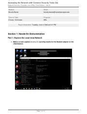 Hands On Network Security Tools Lab 01 Exploration Analysis Course Hero