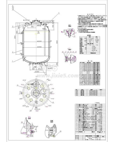 各种化工反应釜图设计 含cad图纸 机械5