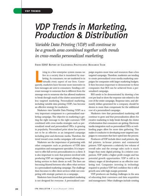 Variable Data Printing In Marketing Pdf Marketing