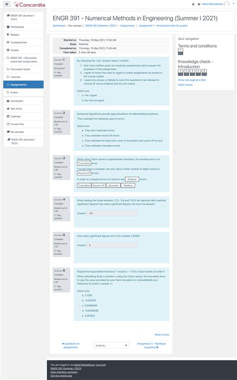 Assignment 1 Introduction Not For Grade Attempt Review Engr 391