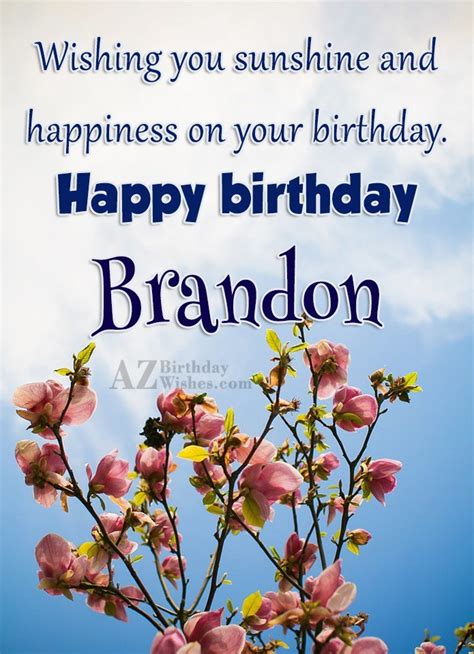Happy Birthday Brandon