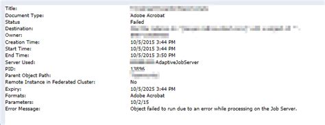 WEBI Report Scheduling Error SAP Community