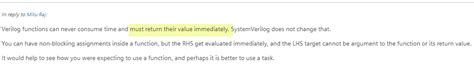 A Verilog Function Should Return Their Value Immediately R Fpga