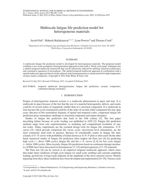 Pdf Multiscale Fatigue Life Prediction Model For Heterogeneous Materials