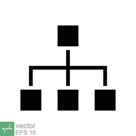 Organization Chart Icon Simple Solid Style Org Hierarchy Company Diagram Flow Symbol Team