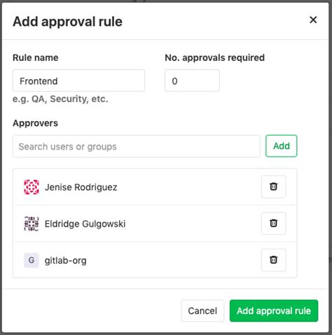 Merge Request Approvals · Merge Requests · Project · User · 帮助 · Gitlab