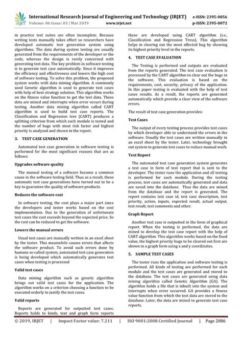 irjet automated test case generation using data mining pdf
