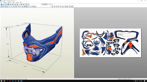 Yuro Mask Pepakura Pattern