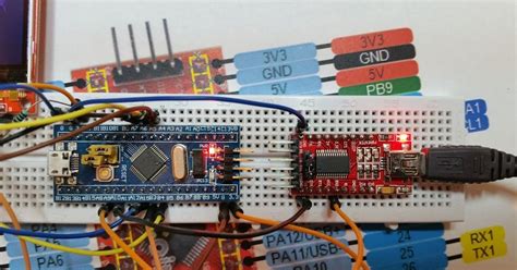getting started with the stm32 microcontroller stm32f103c8t6 via