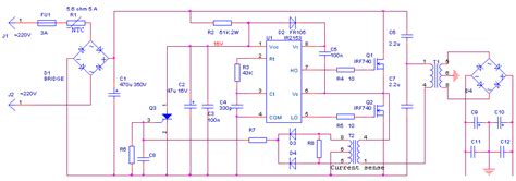 Ir2153 Atx Transformer With Symmetrical Output Smps Circuit Electronics Projects Circuits