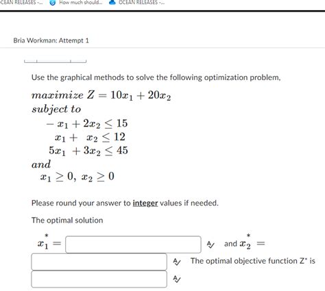 Solved Use The Graphical Methods To Solve The Following Chegg