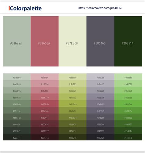730 latest color schemes with matrix color tone combinations 2022