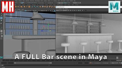 Modeling A Full Bar Scene In Maya 2020 Bar Scene 3d Modeling Tutorial Scene