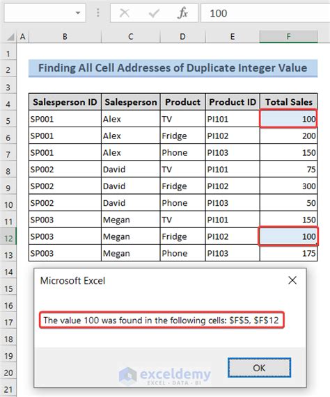 Excel Vba To Find Cell Address Based On Value 3 Examples