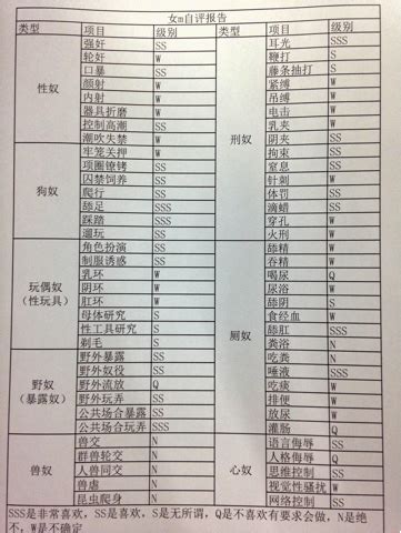 DevilClub 女奴自评报告