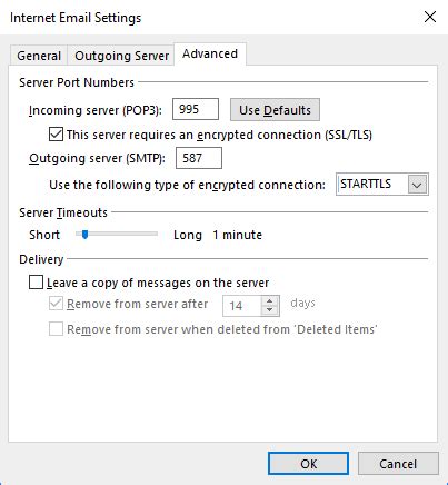 Configuring POP Email In Microsoft Outlook 2016