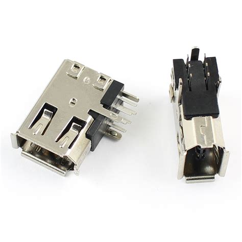 5Pcs USB 6 Pin Female Firewire Right Angle Socket Connector 90 Degree IEEE 1394