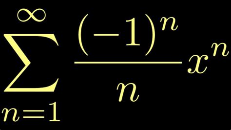 interval and radius of convergence of power series sum 1 nx n n