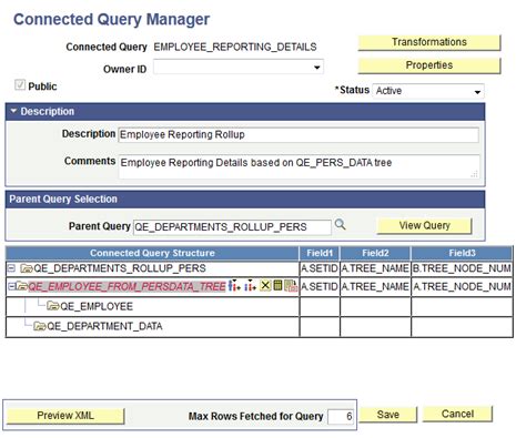 Using Connected Query Manager