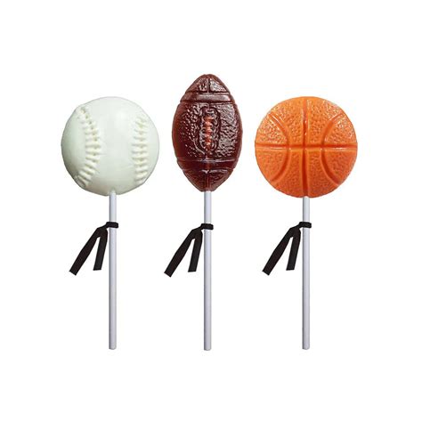 Sports Ball Shaped Lollipops 24 Piece Display Candy Warehouse