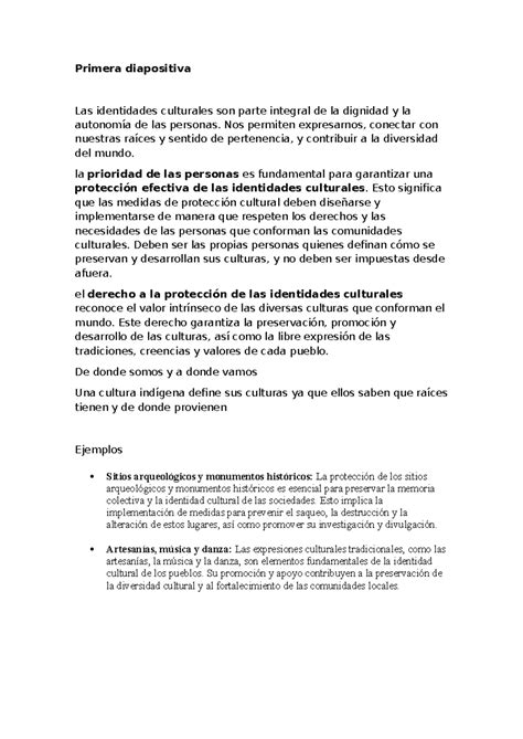 Expo Filo Primera Diapositiva Las Identidades Culturales Son Parte