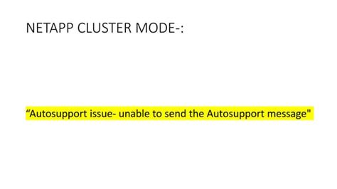 Autosupport Email Sending Failed Issue Netapp Cluster Mode Pptx Email Internet
