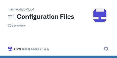 Configuration Files Issue 1 Mahmoodlab CLAM GitHub