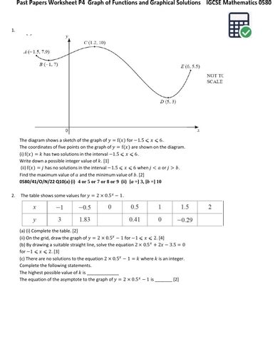 Igcse Mathematics 0580 Topic Wise Past Papers Worksheets Syllabus 2025