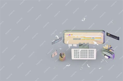 Premium Psd 3d Workdesk Icon With Laptop Business Online Sale Concept