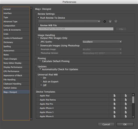 missing mag designd setting tab mag designd support
