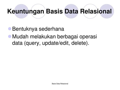 PPT BASIS DATA RELASIONAL PowerPoint Presentation Free Download ID 4339803