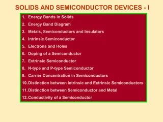 Solids And Semiconductor Devices 1 Ppt