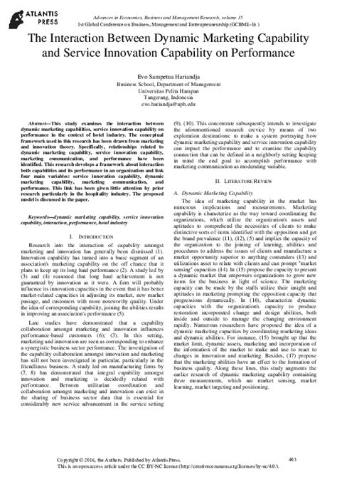 Pdf The Interaction Between Dynamic Marketing Capability And Service Innovation Capability On