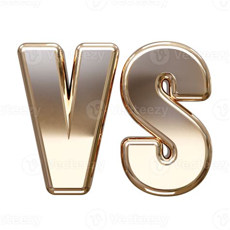 Vs Text 3d Rendering Illustration Element 28708294 Png