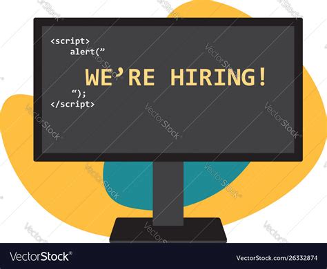 Software Developer Job Posting Royalty Free Vector Image