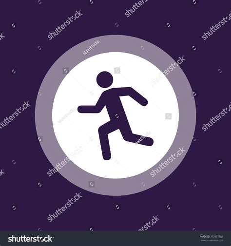 Man Running Icon Vector Illustration Stock Vector Royalty Free 373397185 Shutterstock