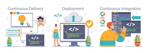 Software Development Coding Back End And Front End Engineering Stock Illustration