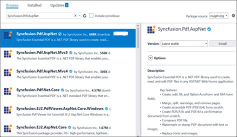 Open And Save PDF Document In ASP NET Syncfusion