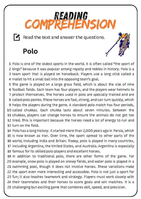 Reading Comprehension Polo Solutions By Learnplanet Tpt