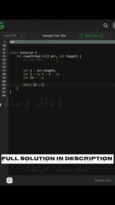 Number Of Occurrence Geeksforgeeks Today Problem 12 12 2024 Java Coding Ytshorts