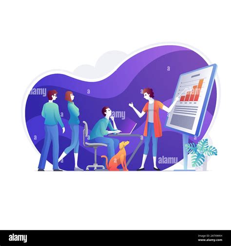 Team Is Developing Coding At The Workshop Stock Vector Image And Art Alamy