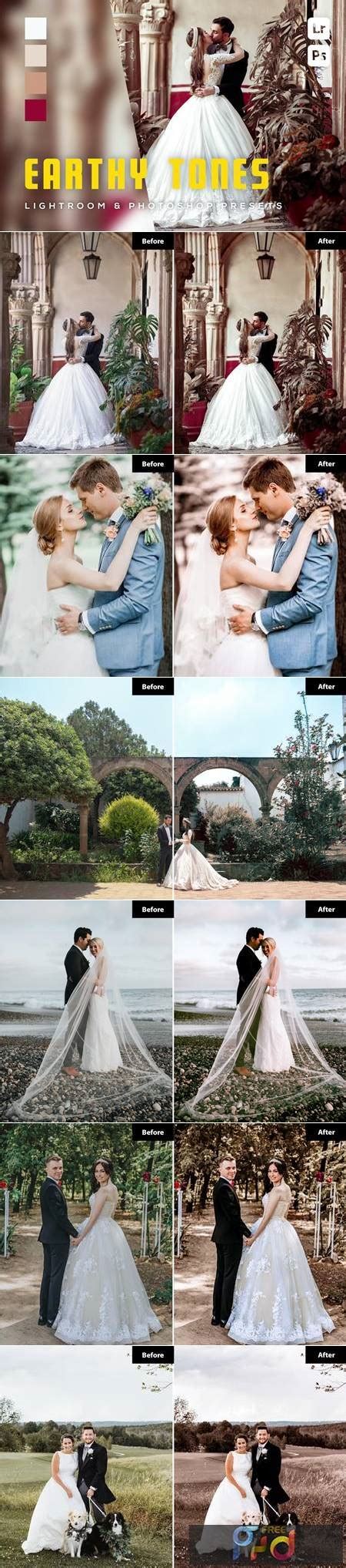 6 Earthy Tones Lightroom And Photoshop Presets E27AL2M FreePSDvn