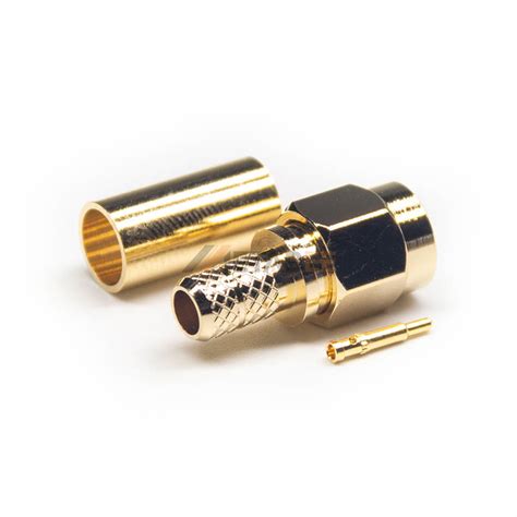Sma Straight Crimp Cable Type Plug Connector 50 Ohm Metabeeai