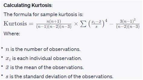 Kurtosis Equation