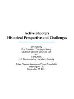 Active Shooters Historical Perspective And Challenges Active Shooters Historical Perspective