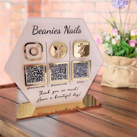 Multi Qr Code Business Social Media Sign Custom Qr Code Sign
